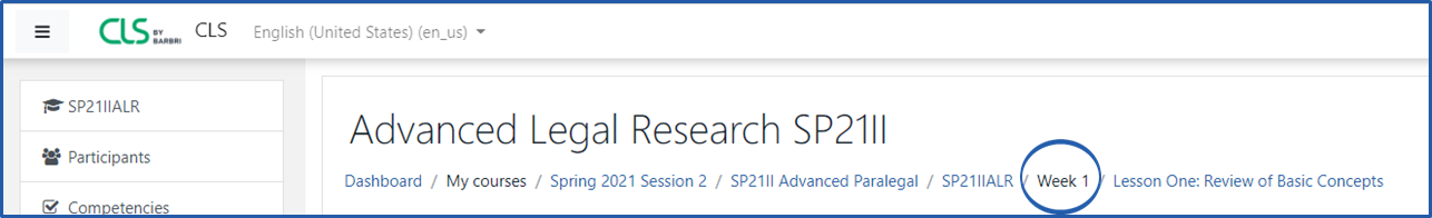 CLS: Navigating through Lessons and Assignments | CLS